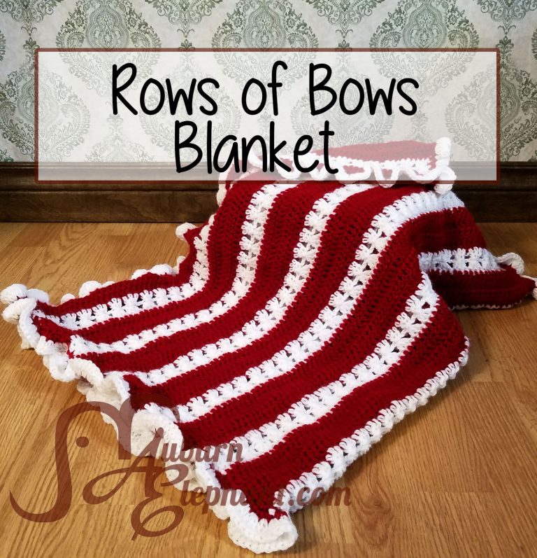 Rows of Bows Blanket - Auburn Elephant
