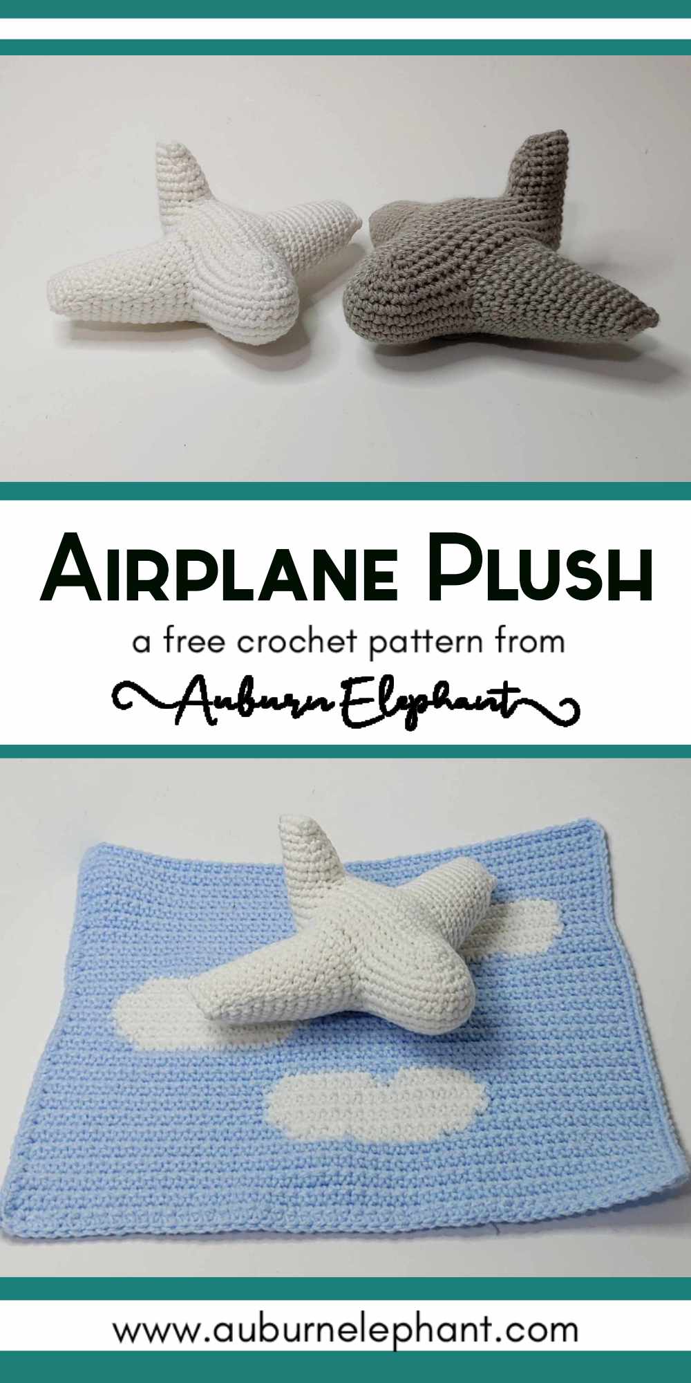Airplane Plush - Auburn Elephant