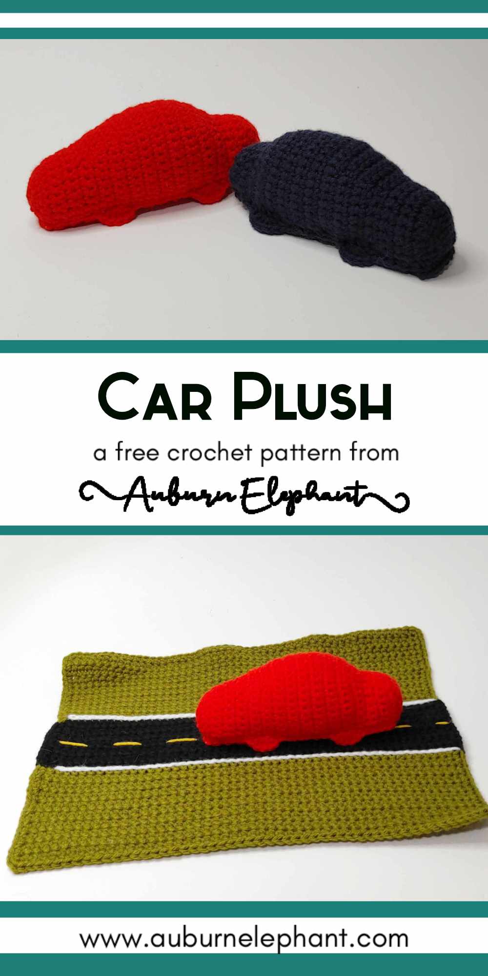 Car Plush - Auburn Elephant